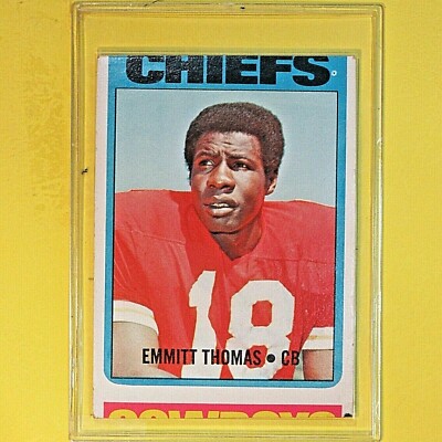 EMMITT THOMAS 1972 ROOKIE MISCUT Topps #157 Cornerback KC Chiefs | eBay
