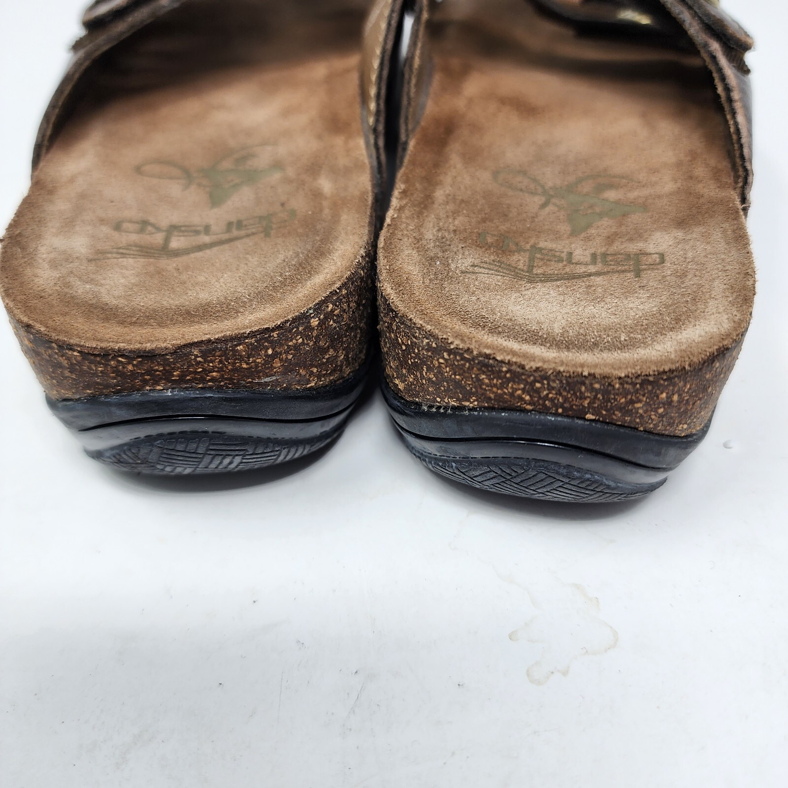 DANSKO Janie Slide Sandals Bronze Metallic Leather Co… - Gem