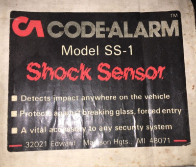 code alarm Model SS-1 Car Alarm Shock Sensor VINTAGE COLLECTIBLE RARE ...