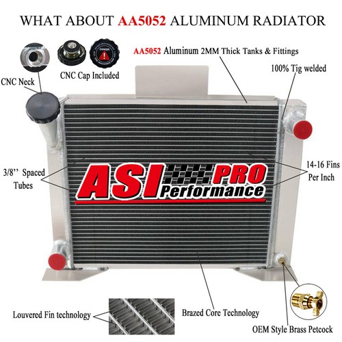 Aluminum 4 ROW Radiator For Ford Ranger V8 Engines Swap 1982-1994 90 91 ...