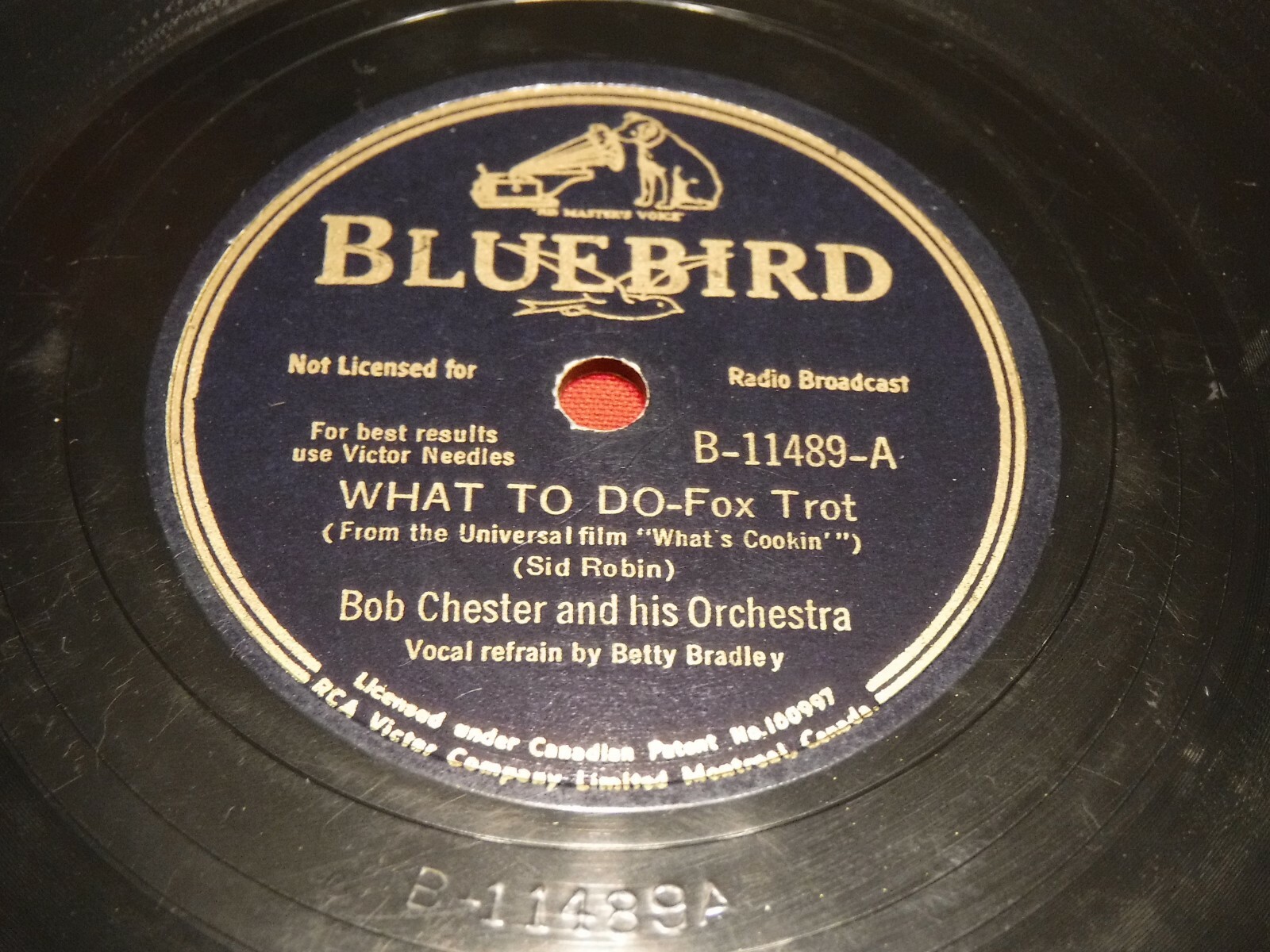 Lot 4 Bluebird 78 RPM Jazz Records 1942 Dick Todd Tony Pastor Bob ...