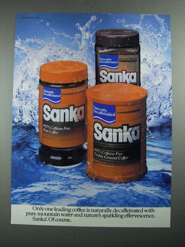 1987 Sanka Coffee Ad - Nature's Sparkling Effervescence | eBay