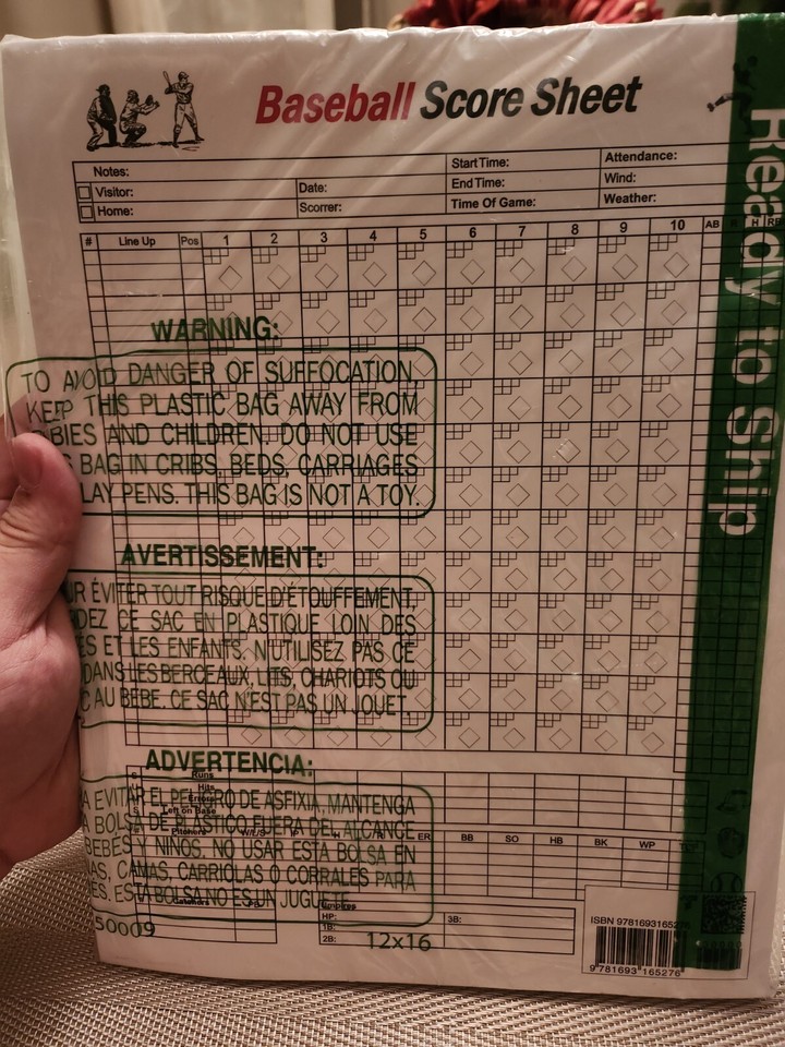 Baseball Score Sheets: 120 Baseball Score Sheets | Baseball Scorebook ...