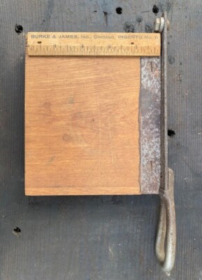 Antique Vintage Burke & James Inc. Camera Film Guillotine Paper Cutter ...