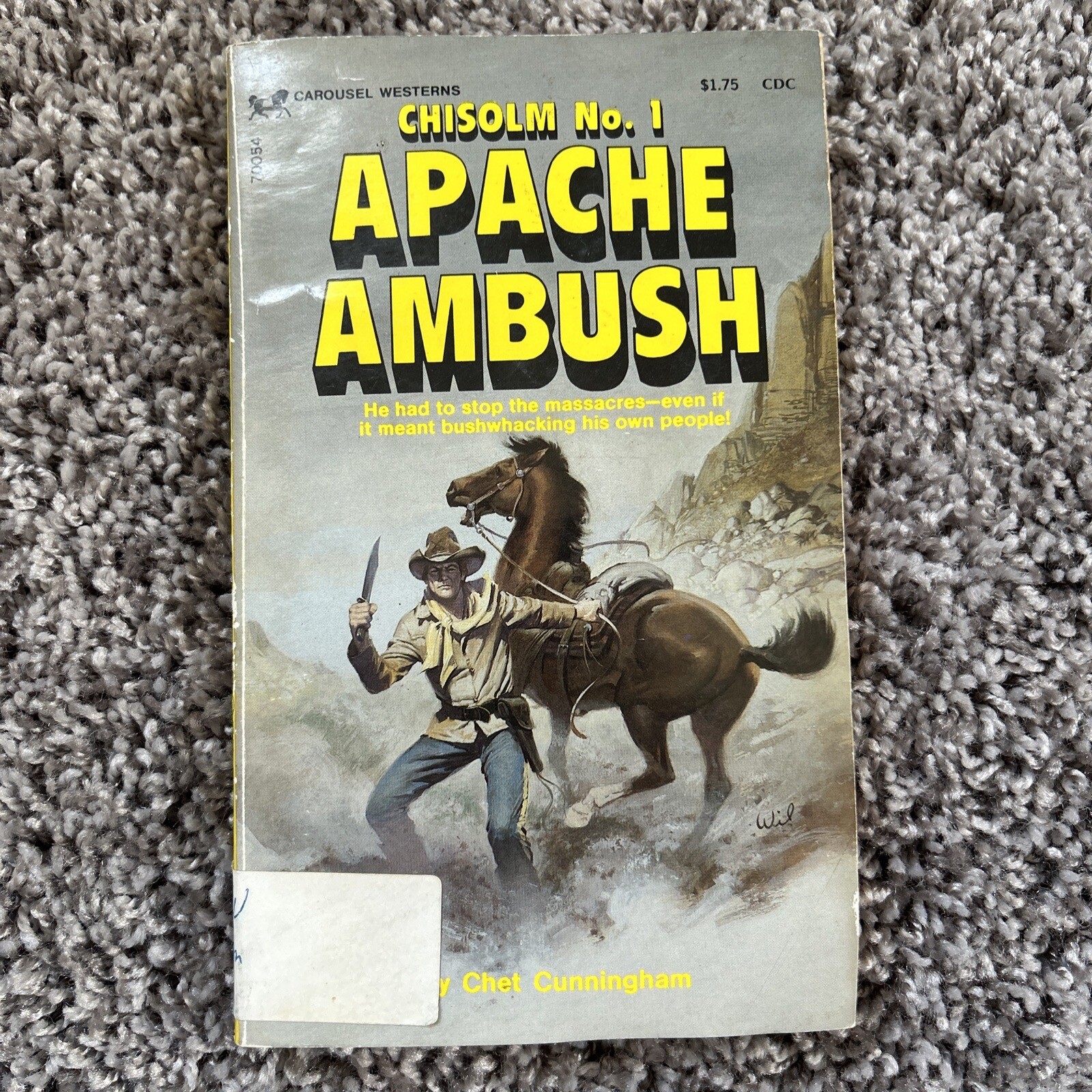 APACHE AMBUSH CHISOLM NO. 1 Chet Cunningham Vintage Western Rare Paperback Book 9780897840545| eBay