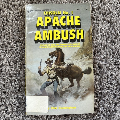 APACHE AMBUSH CHISOLM NO. 1 Chet Cunningham Vintage Western Rare ...
