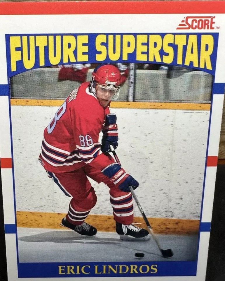 ERIC LINDROS 1990 SCORE NHL HOCKEY FUTURE STAR ROOKIE CARD #440 FLYERS ...