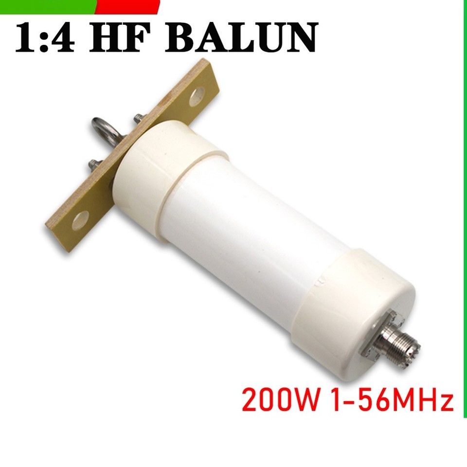 1:4 Balun 200W 1-56MHz Ratio Balun for HAM Radio 4:1 Balun 50ohm to ...