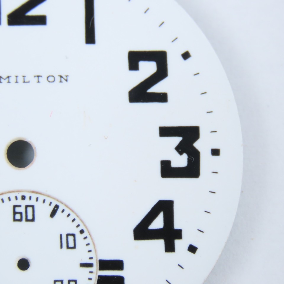 Hamilton 16 Size 992B & 950B Melamine Pocket Watch Dial | eBay