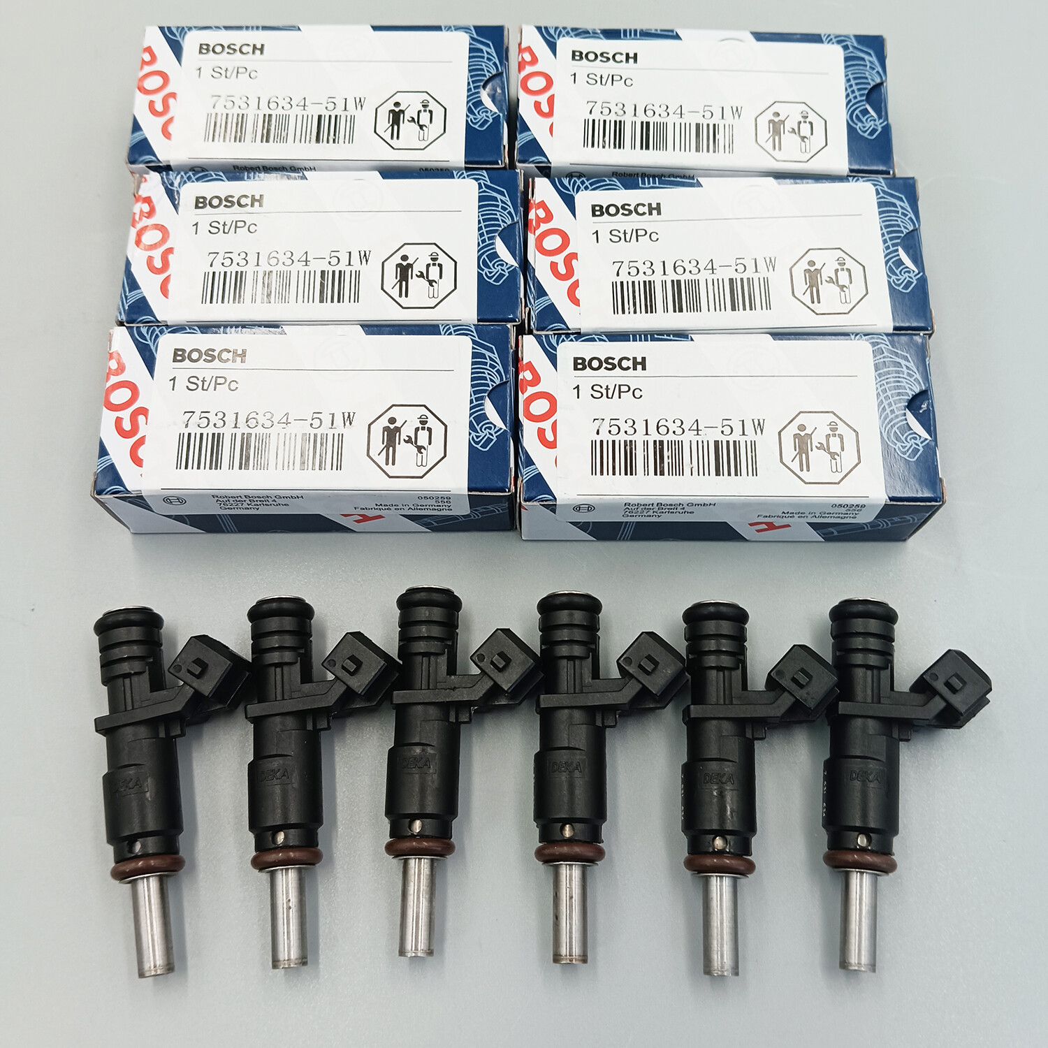 6X OEM Bosch 7531634 Fuel Injectors For BMW X3 X5 Z4 128i 328i 328xi ...