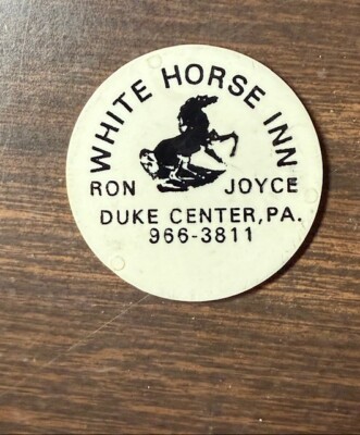 Vintage Beer Token White Horse Inn, Duke Center PA plastic | eBay