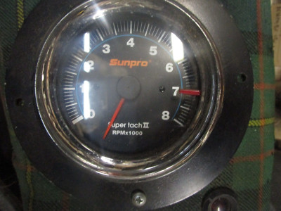 Sun Sunpro Tachometer Super Tach 2 8000rpm 3 1/2" Electric 4-Cylinder ...