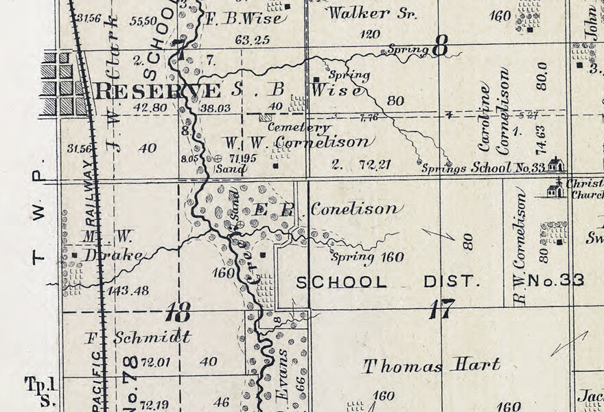 1887 Map of Padonia Township Brown County Kansas | eBay