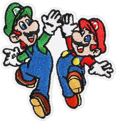 Super Mario and Luigi Jumping Characters 2.5 Inch Tall Iron on Patch | eBay
