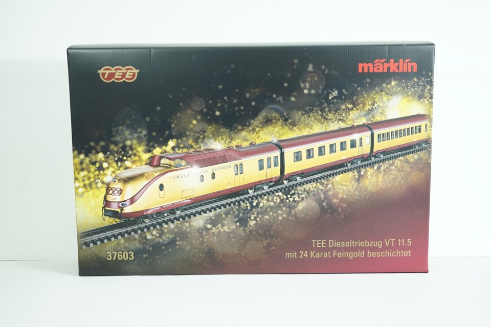 Marklin RARE Gold Plated HO TEE VT 11.5 Diesel Powered Rail Car Set ...