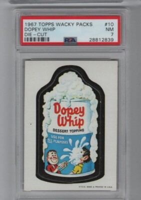 WACKY PACKAGES 1967 DIE CUT # 10 DOPEY WHIP PSA 7 TOUGH! | eBay