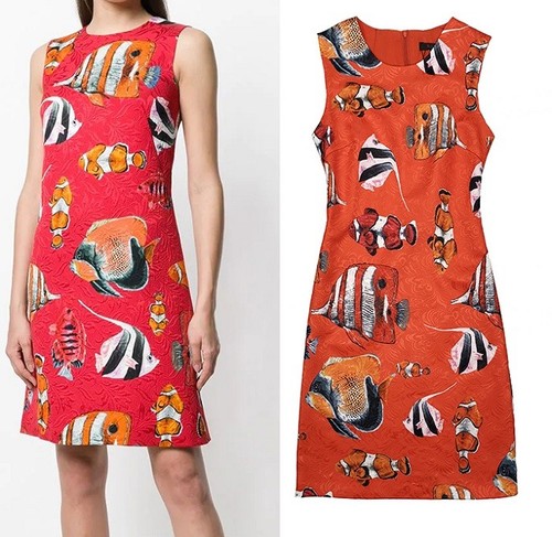 MW009978 - CUTE FISH PRINT SLEEVLESS DRESS (SIZE S - XL) | eBay Australia