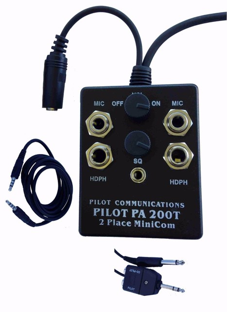 Pilot PA200T Portable Aircraft Intercom With Cell Phone Interface for ...