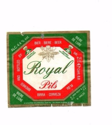 Belgium - Beer Label - Brouwerij Van Roy, Wieze - Royal Pils | eBay