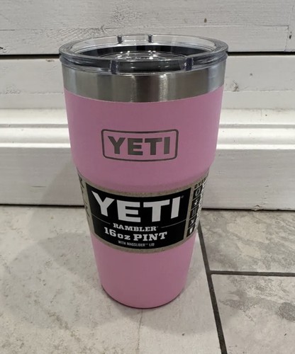 YETI Rambler 16 oz STACKABLE PINT w/ Matching MAGSLIDER lid Power Pink ...