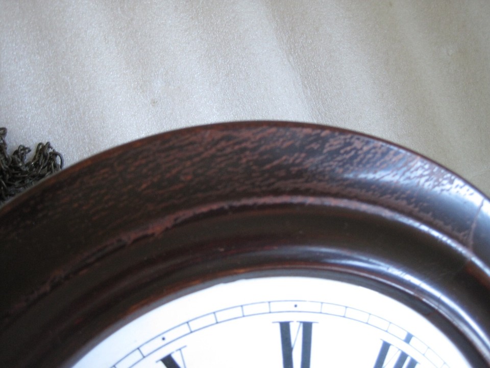 Running Antique German Postman's Alarm Clock Wood Plates Old | eBay