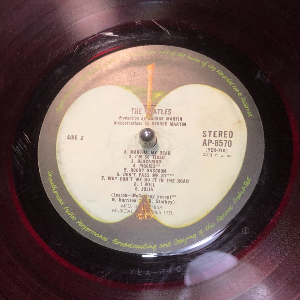 THE BEATLES WHITE ALBUM RED WAX AP-8570~71 JAPAN 1st Ed Numbered Many ...