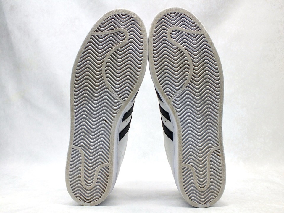Adidas Superstar Men's Athletic Sneakers White/Blk/White PWI 001001 Sz ...