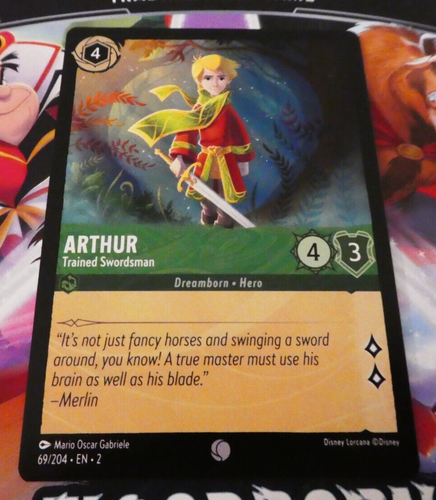 LORCANA TRADING CARD GAME TCG DISNEY CHAPTER 2 CARTE ARTHUR 69/204 EN ...