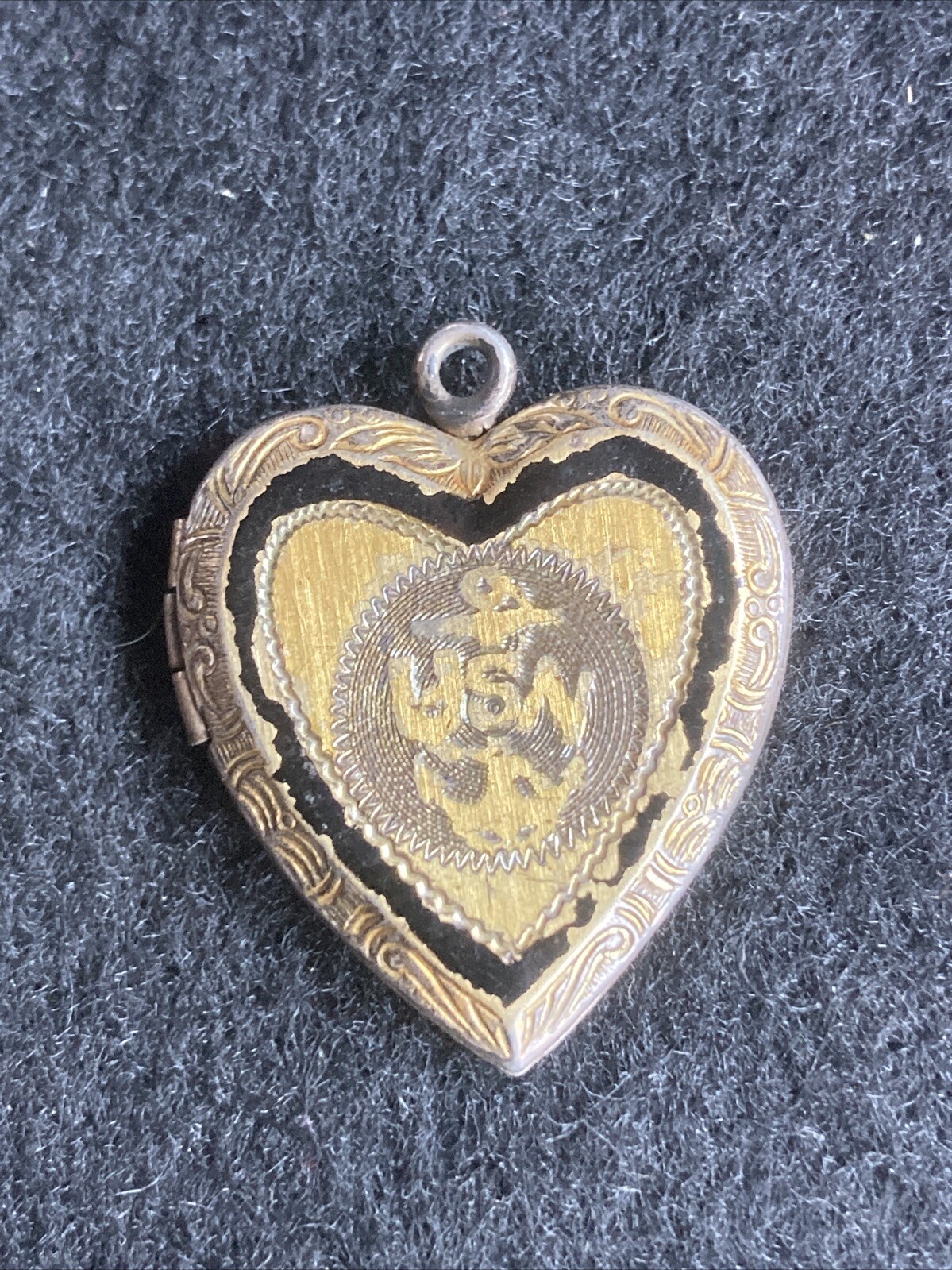 WWII U.S. Navy Sweetheart Heart Locket Sterling Silve… - Gem