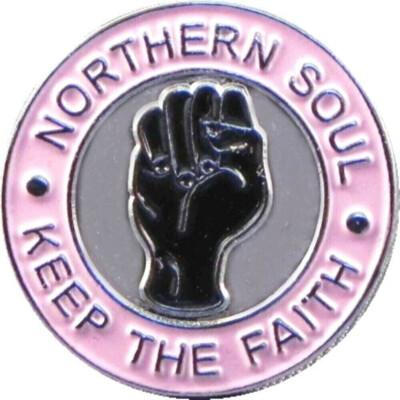 Pink Northern Soul "Keep The Faith" Enamel Lapel Pin Badge Brooch | eBay UK