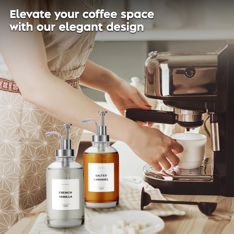 Coffee Syrup Dispenser for Coffee Bar - Coffee Syrup Pump Dispenser ...