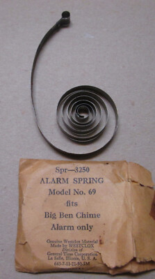 BIG BEN ALARM SPRING Model No 69, WESTCLOX 3250 | eBay