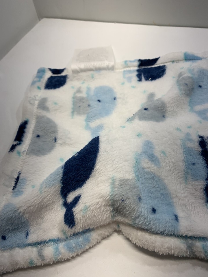 CribMates baby Blue whale Lovey security toy Plush crib grip hold small ...