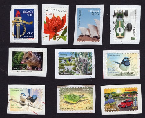 Australia 175 $1.20 unfranked undamaged used self-adhesive stamps on ...