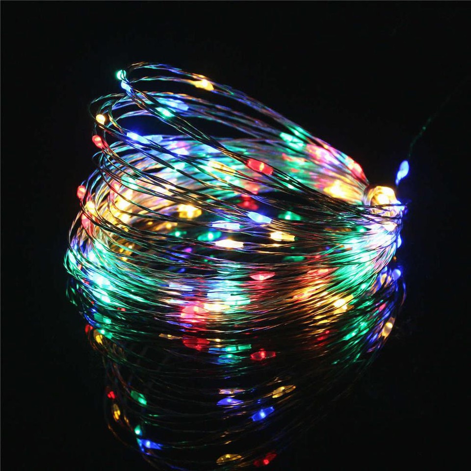 Battery LED Fairy Lights 2M-10M Xmas String Light Party Micro Rice Wire ...