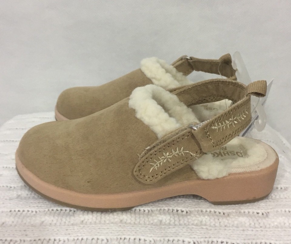 NWT OshKosh B’gosh Size 5 Girl’s Sherpa Adjustable Strap Clogs | eBay