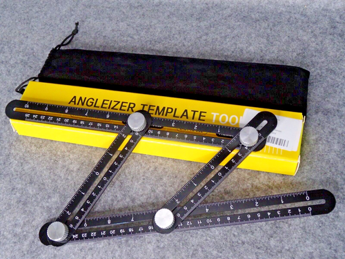 Angle finding and layout gauge, Template tool for carpentry joinery ...