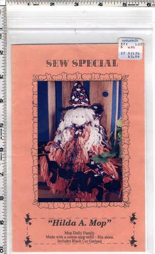"Hilda A. Mop" ©1990 Sew Special Sewing Doll Craft Pattern UNCUT ...