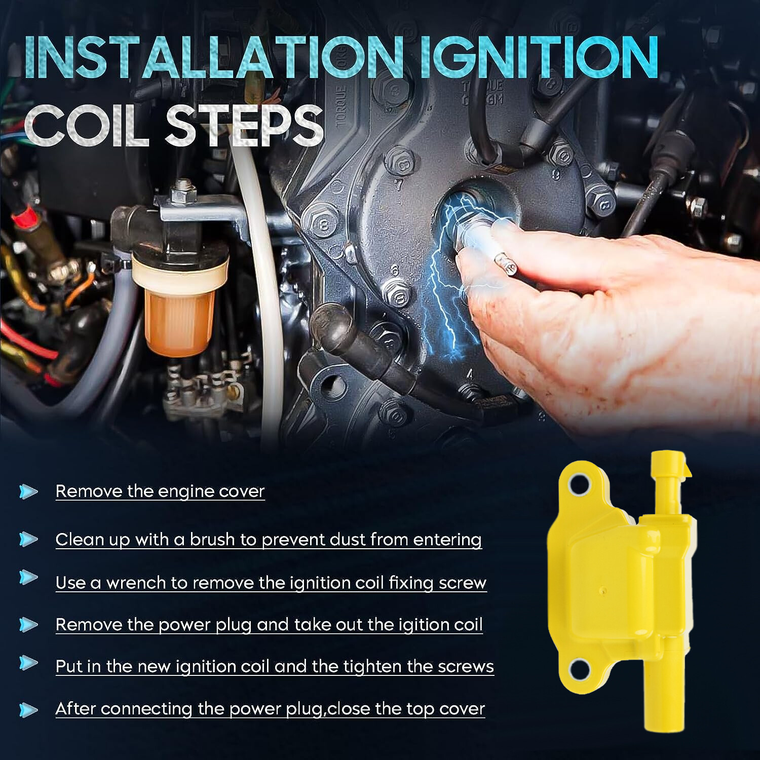 8Pack Ignition Coil UF413 For Chevy Tahoe GMC Silverado 1500 V8 4.8 5.3 ...