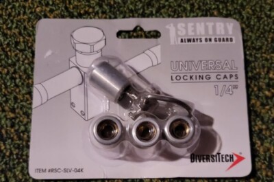 Universal Locking Caps with KEY 1/4" SILVER (4) Diversitech Sentry | eBay