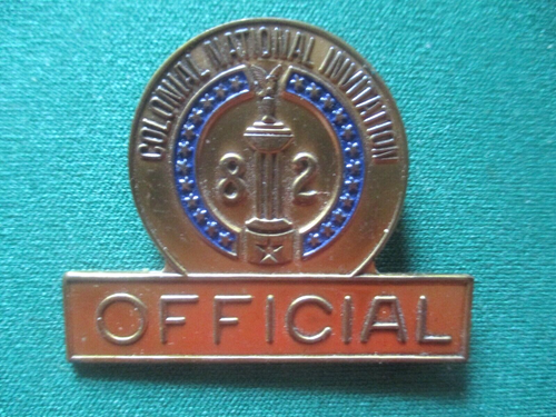 vtg PGA TOUR Golf Badge - 1982 COLONIAL NATIONAL INVITATION - Jack ...