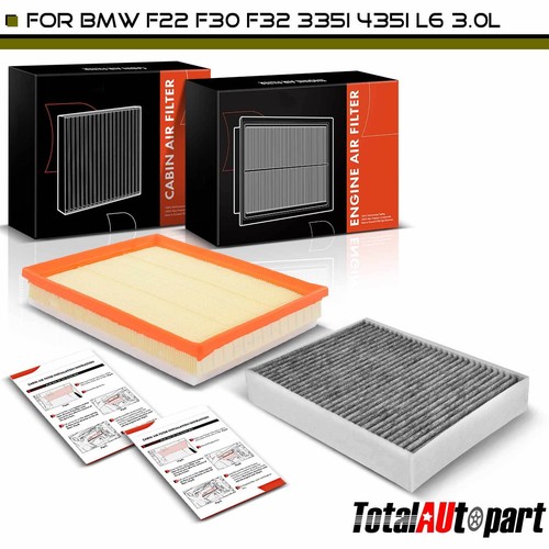 Engine & Cabin Air Filter with Activated Carbon for BMW F30 335i 435i ...
