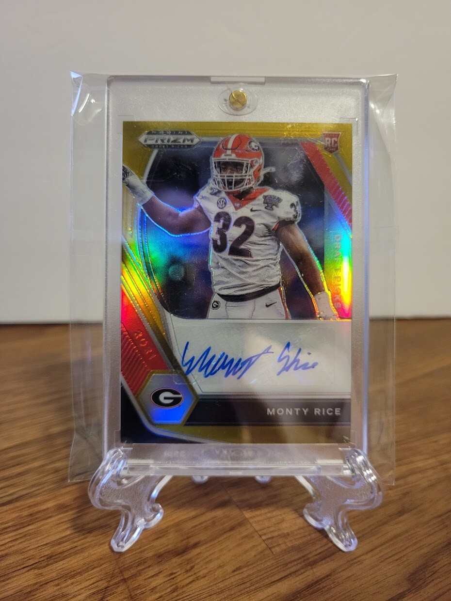 2021 Panini Prizm Draft Picks Monty Rice Gold Auto 02/10 | eBay