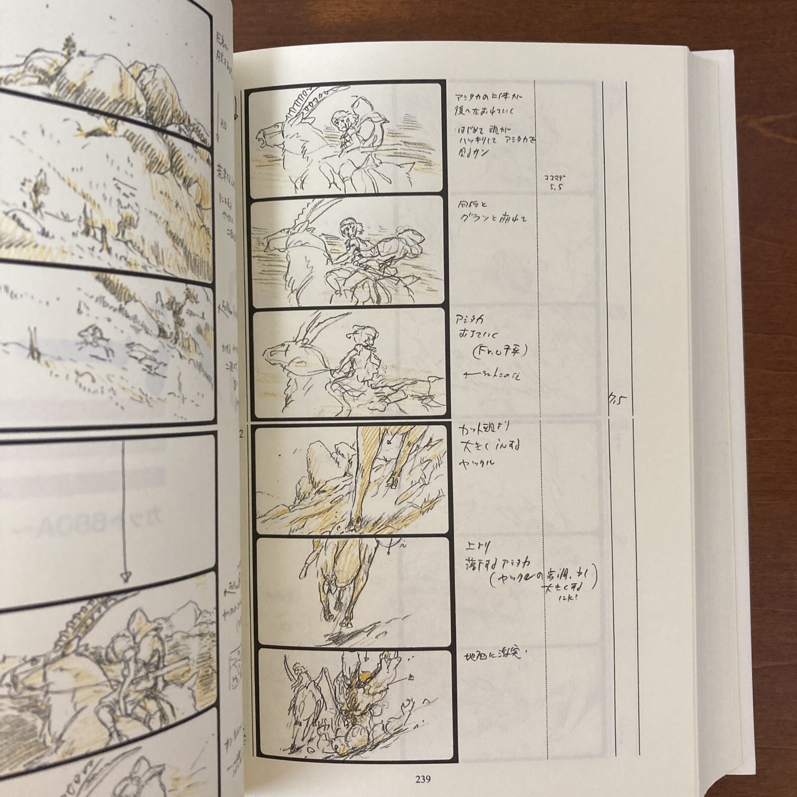Princess Mononoke Studio Ghibli Storyboard 11 Hayao Miyazaki Art Book ...