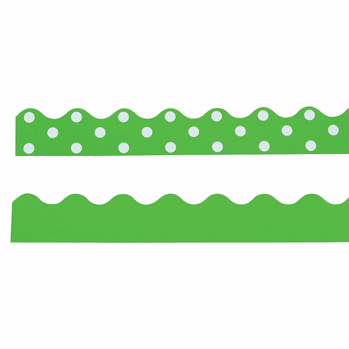 Green Polka Dots Border