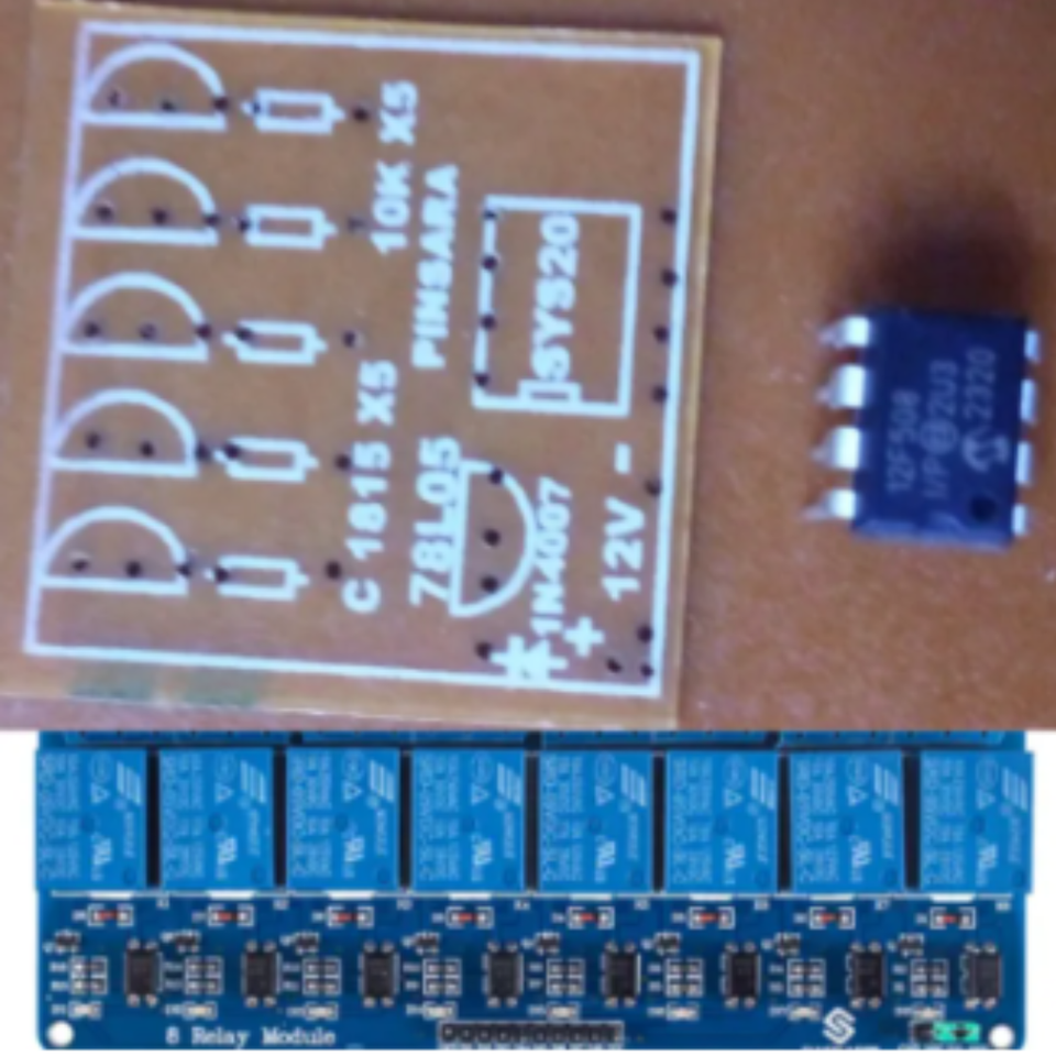 PIC 12F508 20 System PCB LED Circuit DIY kit all components 5V 10A ...