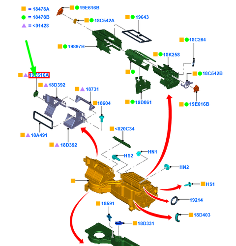 FORD RANGER T6 MK3 Heater Motor Assy 1718213 AB39-19E616-AA NEW GENUINE ...
