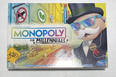 Monopoly for Millennials Millenial Edition Board Game Hasbro New Sealed ...