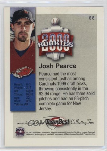 2000 Team Best Rookies Josh Pearce #68 | eBay