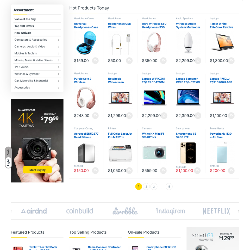 Electronic Online Shop Websites Design for Sale with Free VPS Web ...